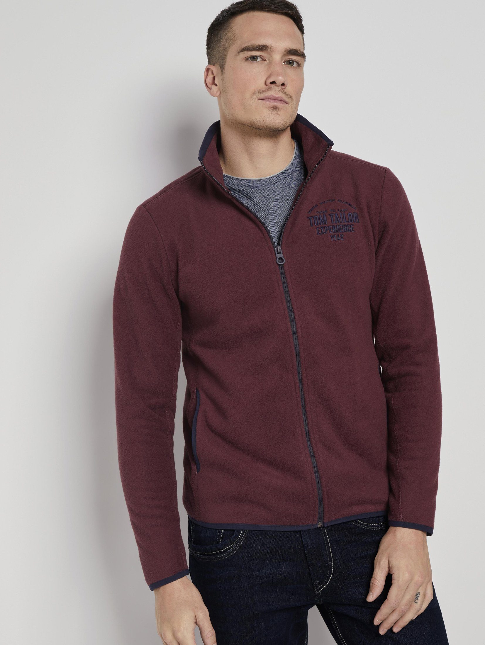 Tom Tailor Sweatjacke Fleecejacke Mit Stehkragen Otto