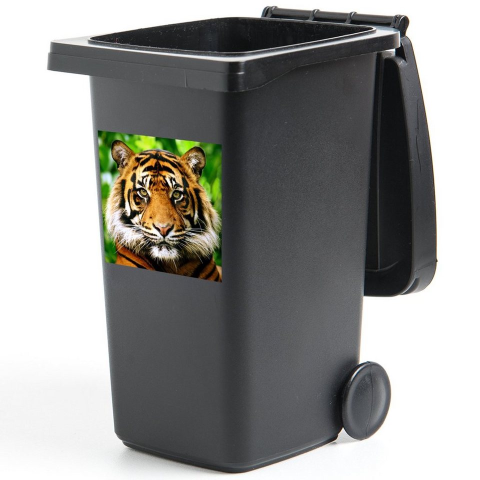 Muchowow Wandsticker Tiger Kopf Wald 1 St Mülltonnen Aufkleber
