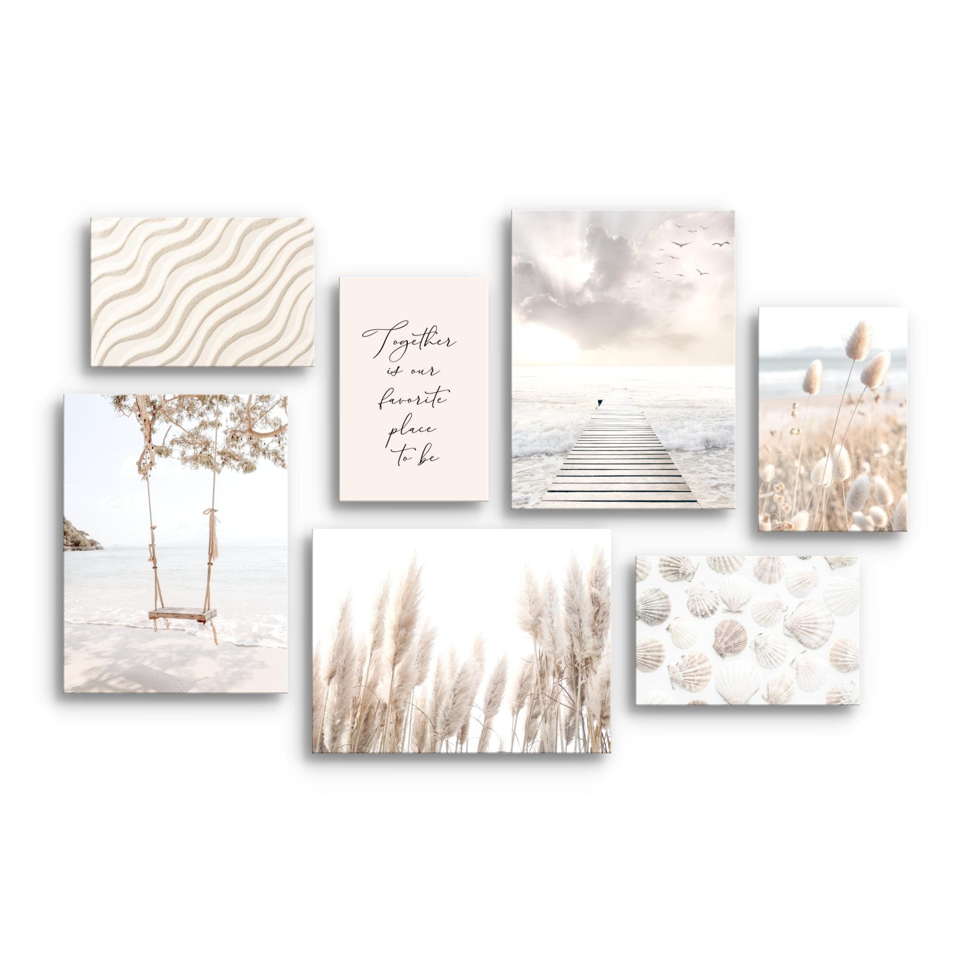 Novart Wandbild Boho Style Strand Meer Natur Wohnzimmer Schlafzimmer ...