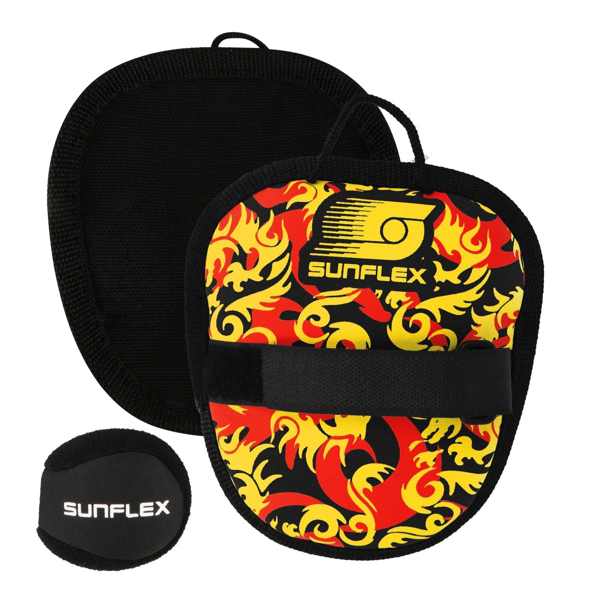 Sunflex Spielball sunflex Mini Sure Catch Set Flames Dragon, Platzsparendes Design, passt in ...