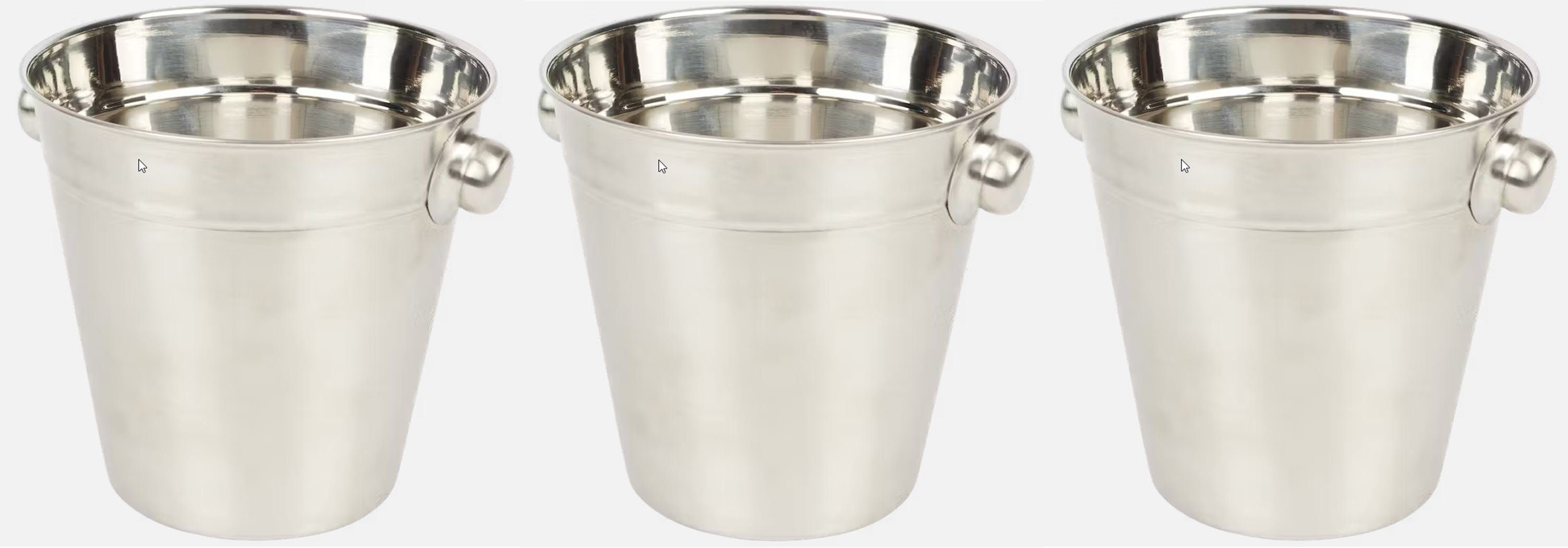 ᐅ Spectrum Eiseimer 3 Stück Eimer Edelstahl Durchmesse 14 cm Bucket ...
