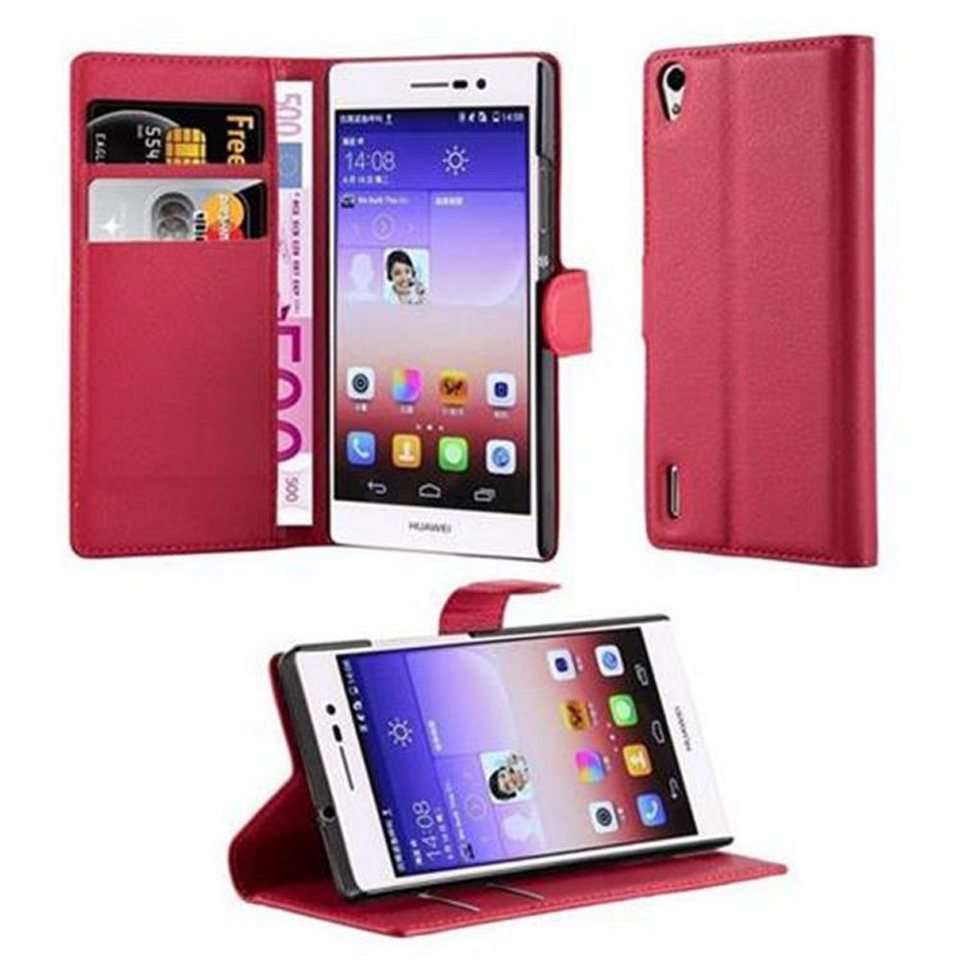 Cadorabo Handyhülle Book Stand Huawei Ascend P7 Klappbare Handy
