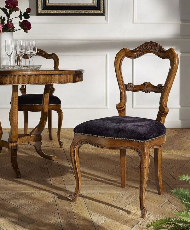 Casa Padrino Esszimmerstuhl Luxus Biedermeier Esszimmerstuhl Set Lila