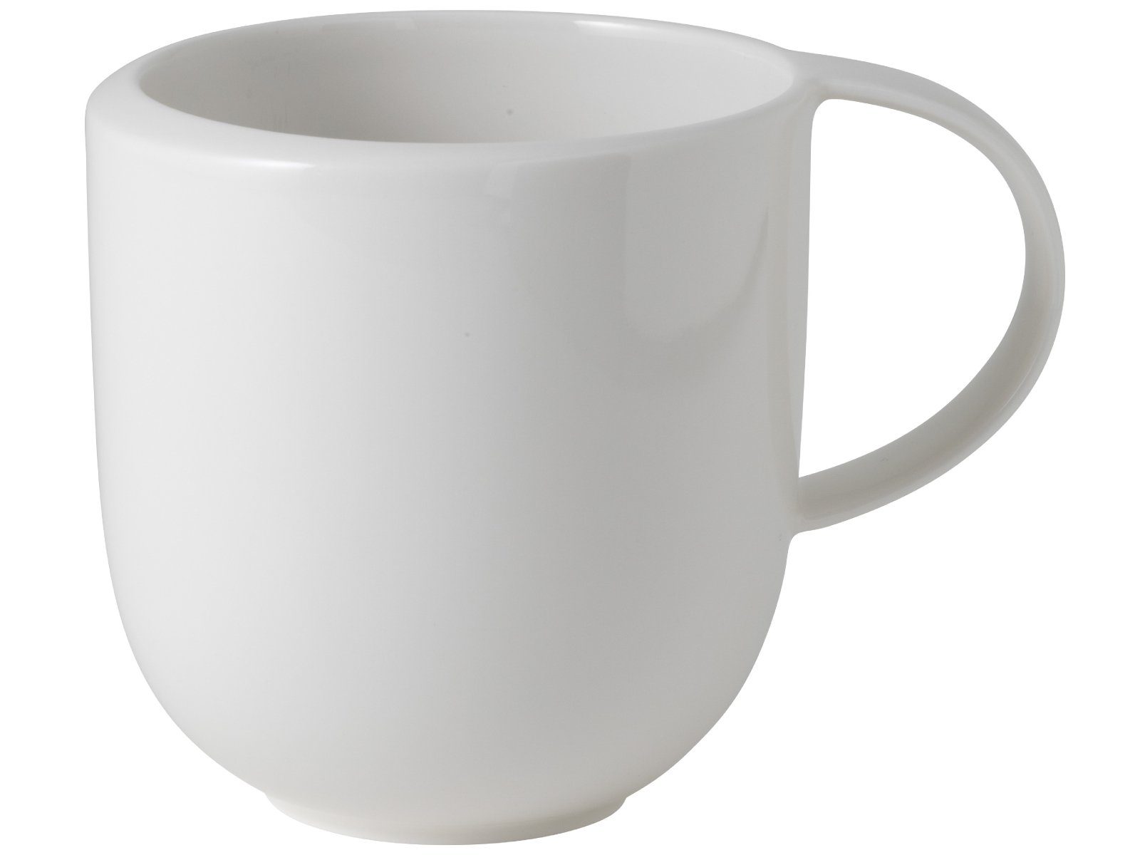 Villeroy & Boch Becher NewMoon Becher mit Henkel 390 ml, Porzellan, NewMoon Becher mit Henkel 0,39 l