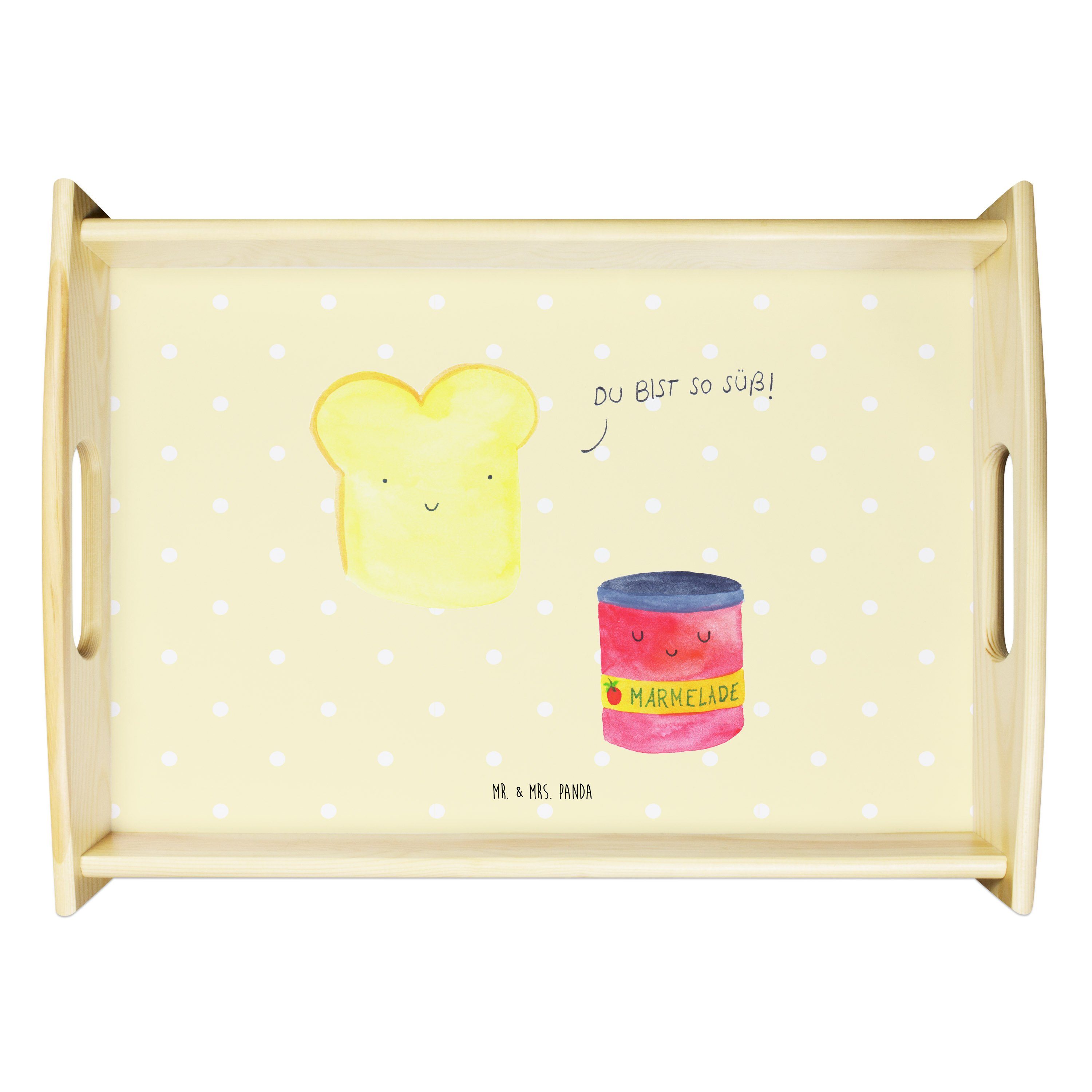 Mr And Mrs Panda Tablett Toast And Marmelade Gelb Pastell
