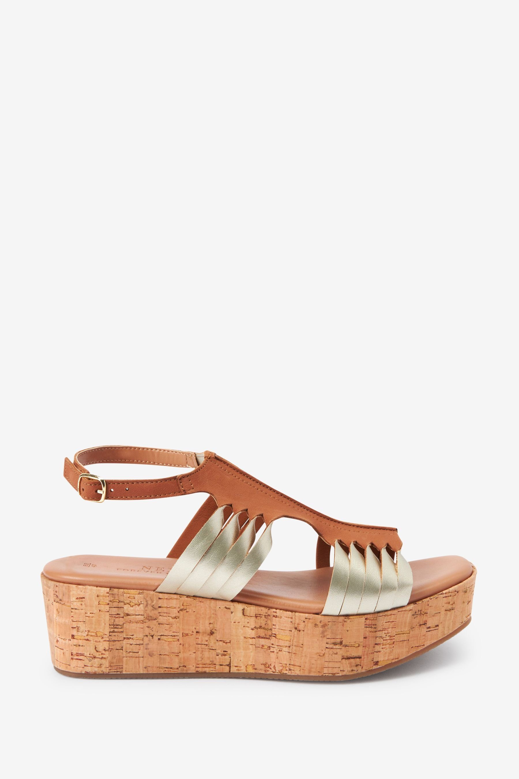 Next Forever Comfort Ledersandalette Mit Keilabsatz Keilsandalette 1