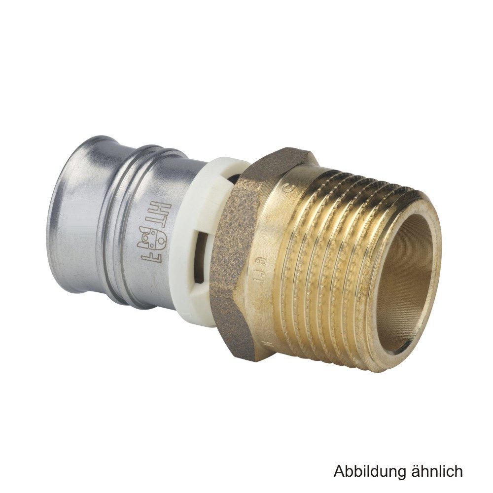 Fränkische Rohrwerke Wasserrohr Alpex Übergang mit Außengewinde Messing, 20 mm x R 3/4"