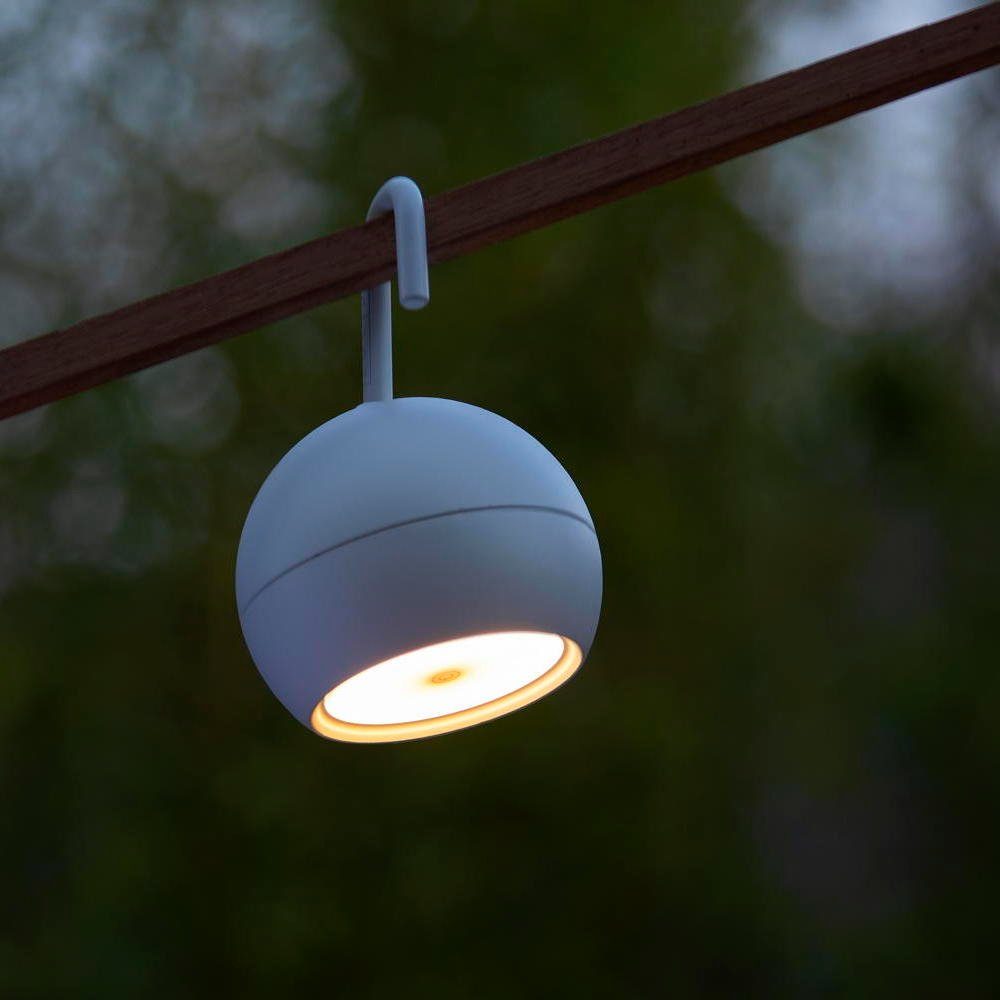 Click Licht Gartenleuchte Led Akku Pendelleuchte Sphere In Weiß 2w