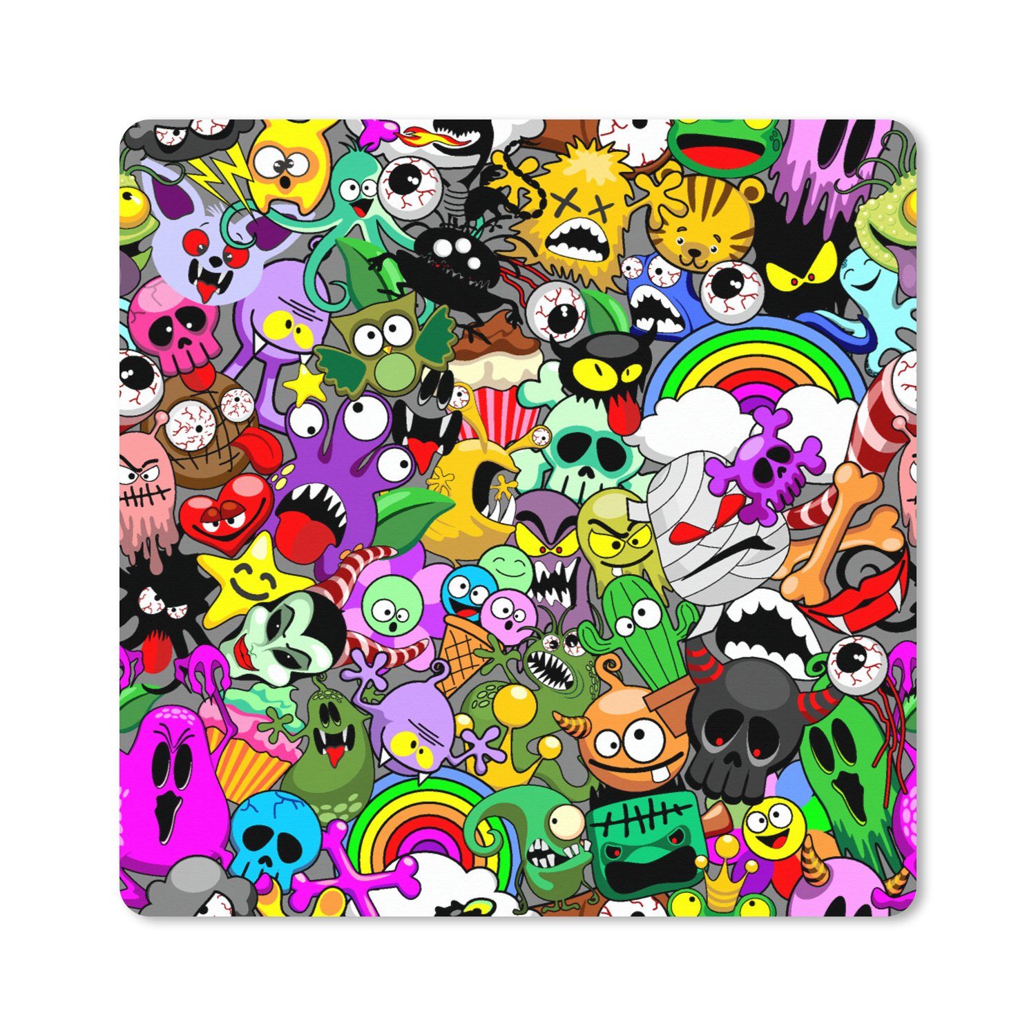 Muchowow Gaming Mauspad Teenager Monster Kritzeln Muster 1 St