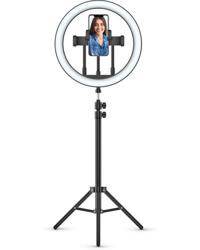 Xqisit Usb Led Ringlicht Stativ Ringleuchte Selfie Handy Halterung