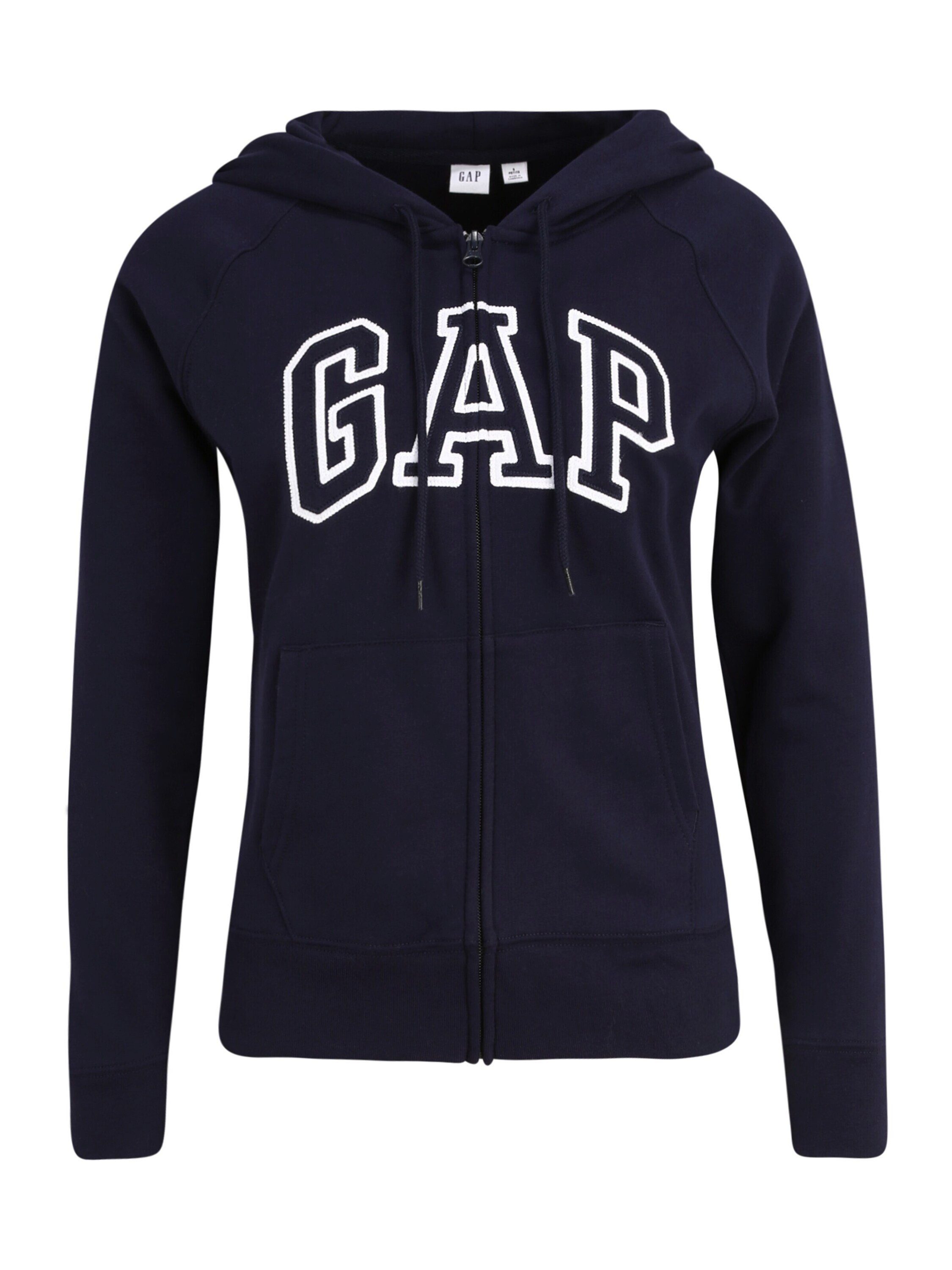 Gap Petite Sweatjacke (1-tlg) Plain/ohne Details, Kapuze mit Tunnelzug