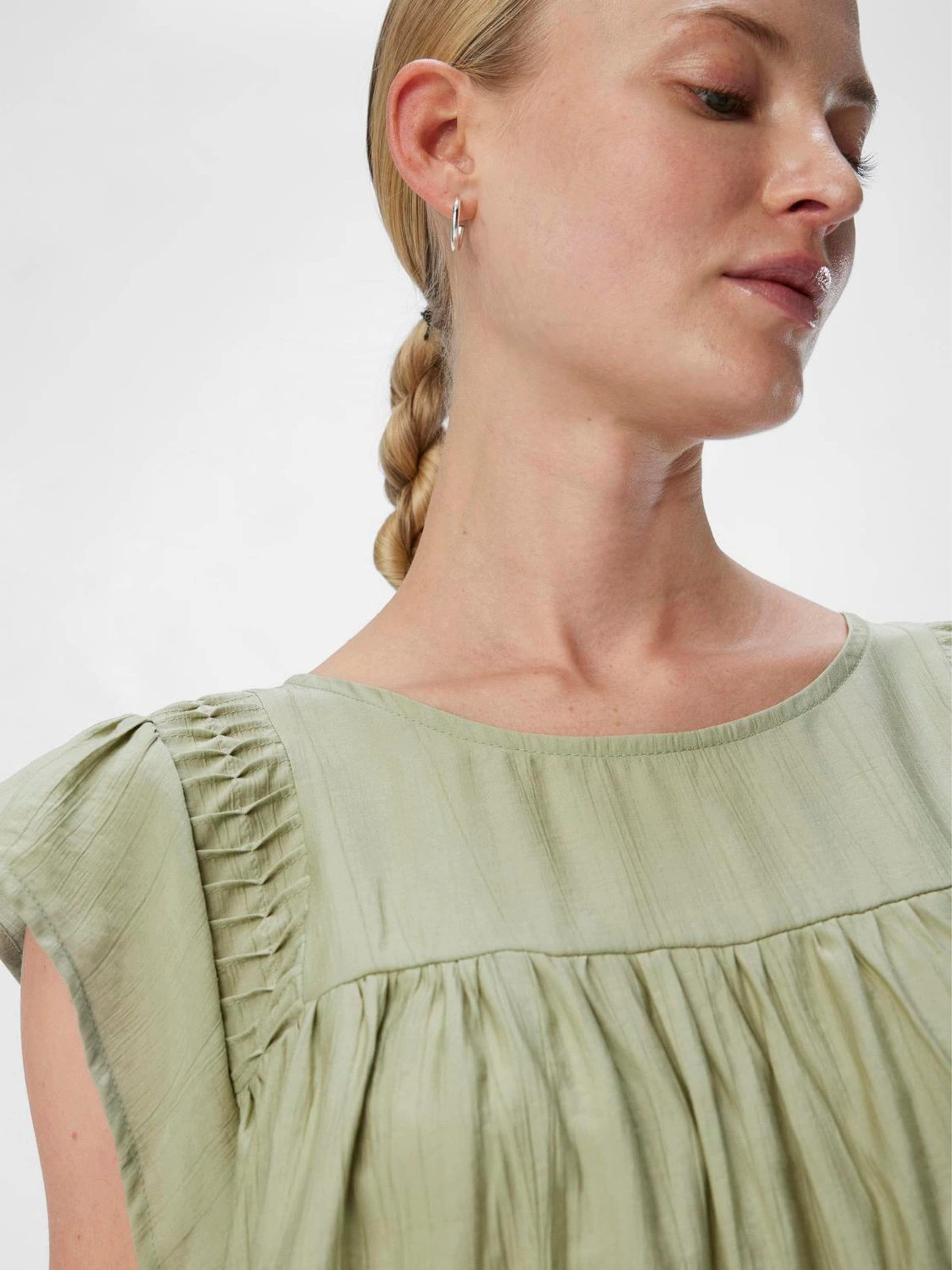 Object Blusenshirt Catja 1 Tlg Volant Drapiertgerafft Cut Outs