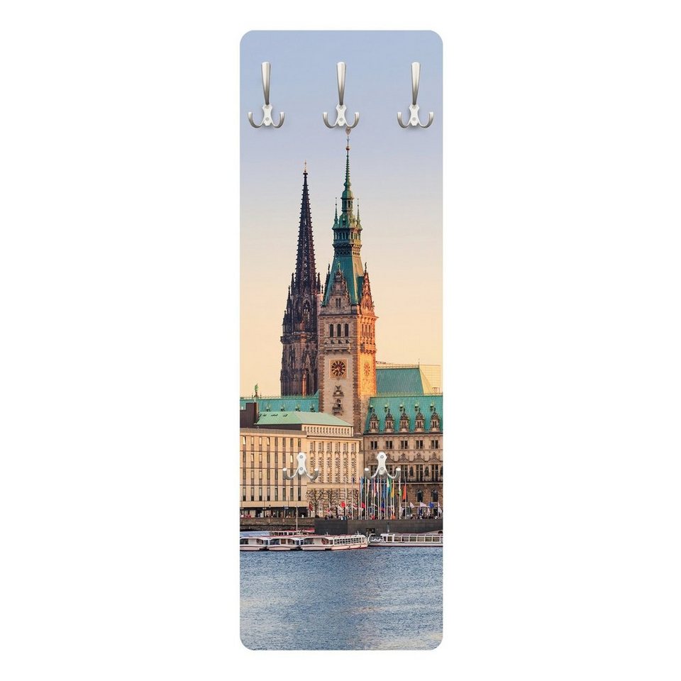 Bilderdepot24 Garderobenpaneel Design Städte Skyline Hamburger Alster
