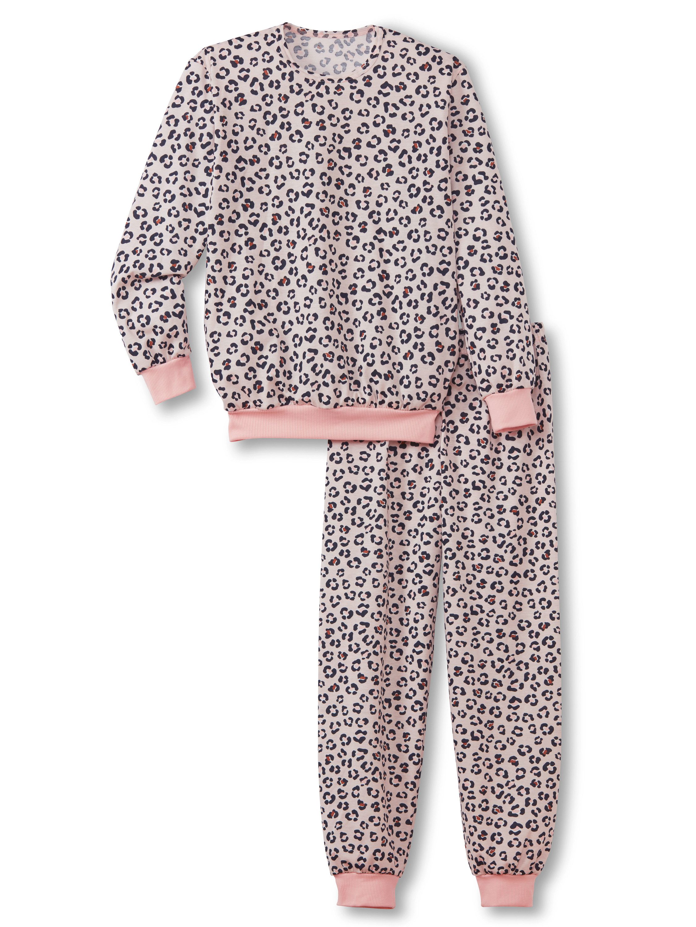 CALIDA Pyjama Mädchen Bündchen-Pyjama (2 tlg), Langarm-Shirt mit ...