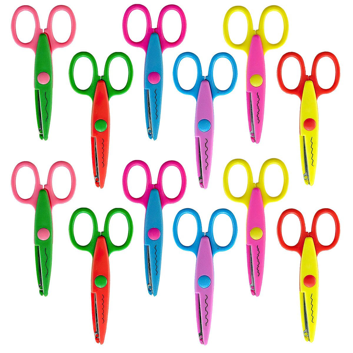 Dopwii Universalschere 12 Stück Kinder Handwerk Schere Kinder Gezackte