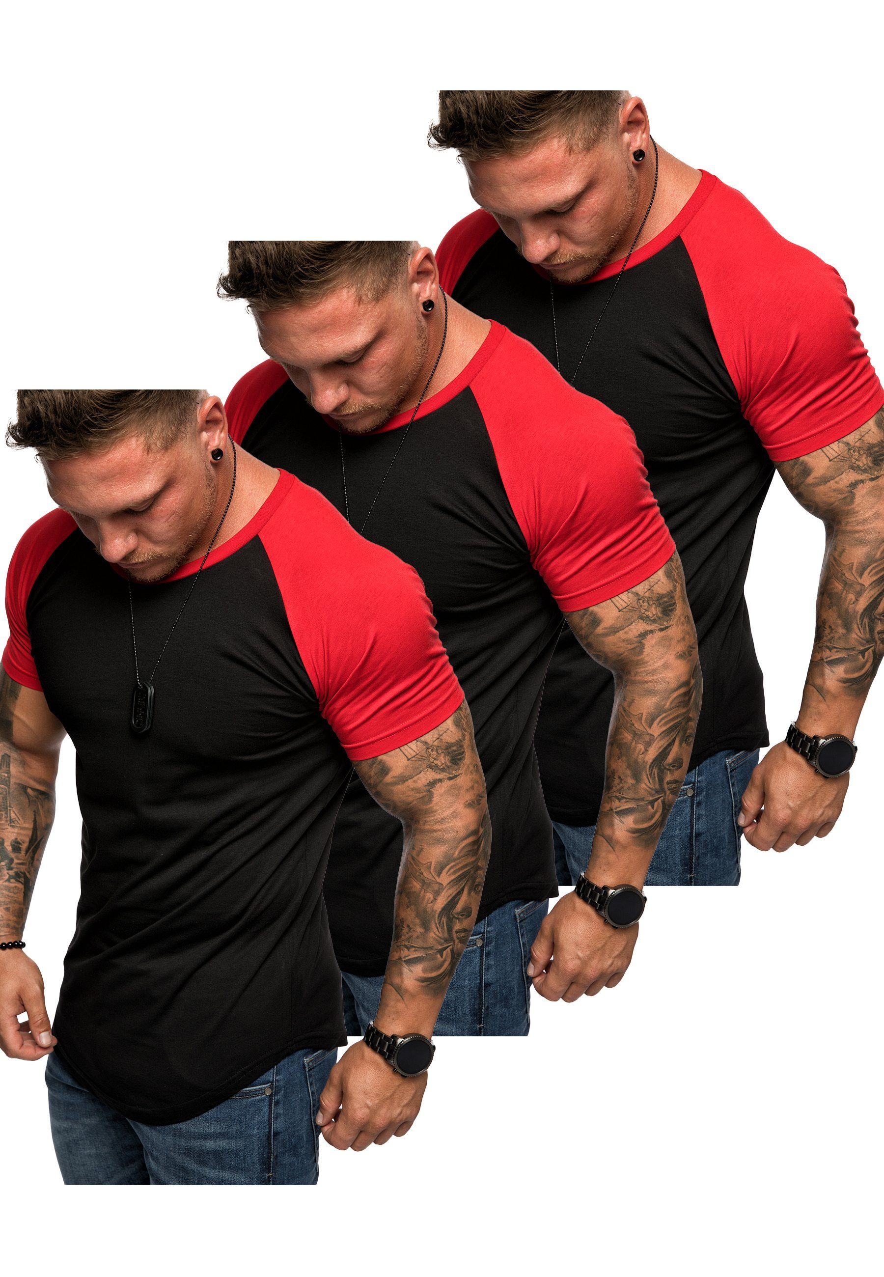 Amaci&Sons T-Shirt 3. OMAHA 3er-Pack T-Shirts (3er-Pack) Herren Basic ...