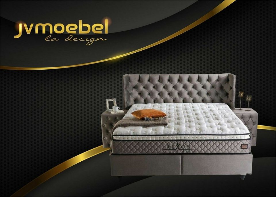 Jvmoebel Schlafzimmer Set Luxus Schlafzimmer Set 3tlg Textil Bett 2x