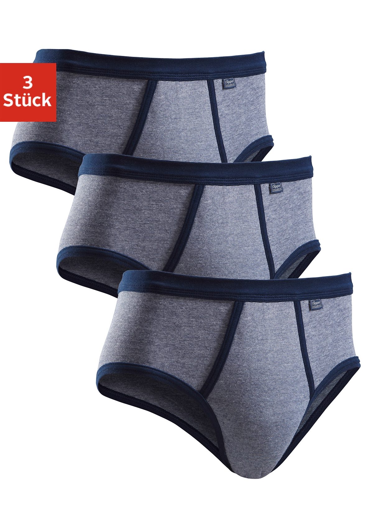 Clipper Exclusive Slip Packung 3 St Modische Optik Jeans Meliert