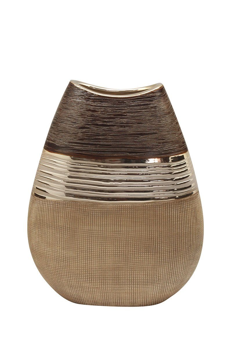 Gilde Dekovase Keramik Flache Vase Bradora Ve 2 Bxhxl 205 Cm X 25