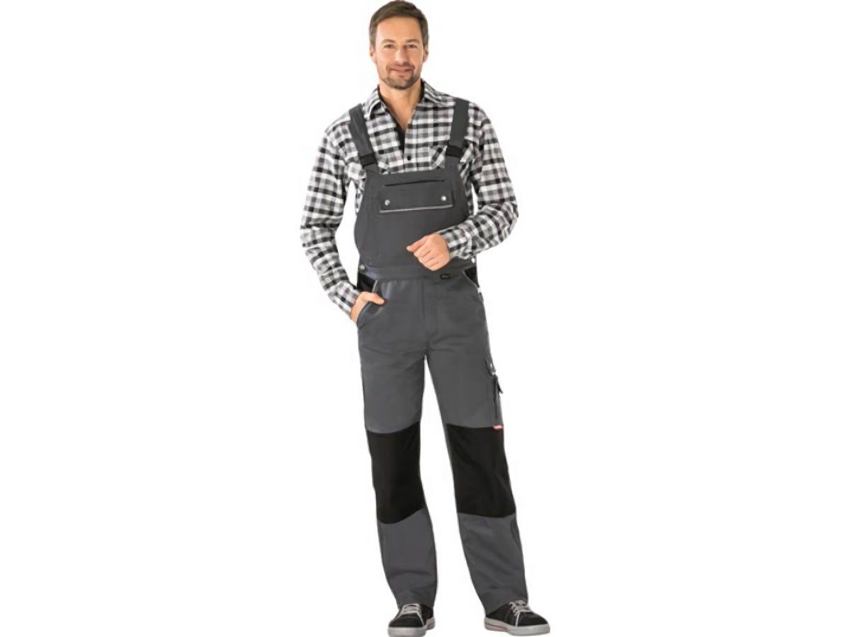 Planam Arbeitslatzhose Latzhose Canvas 320 Grauschwarz Größe 58 1 Tlg