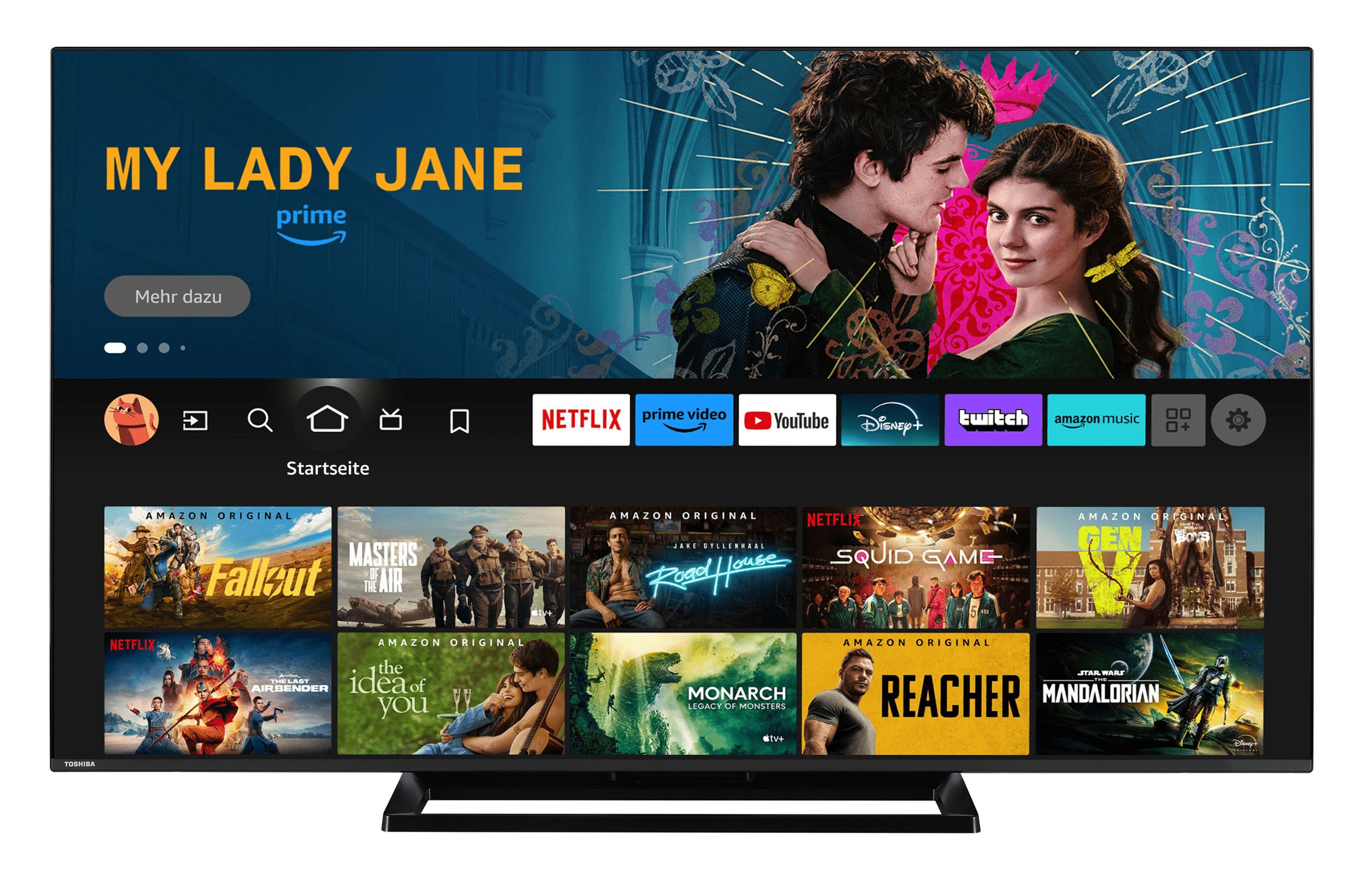 Toshiba 65UF3F63DAZ LCD-LED Fernseher (164 cm/65 Zoll, 4K Ultra HD, Fire TV, HDR Dolby Vision ...