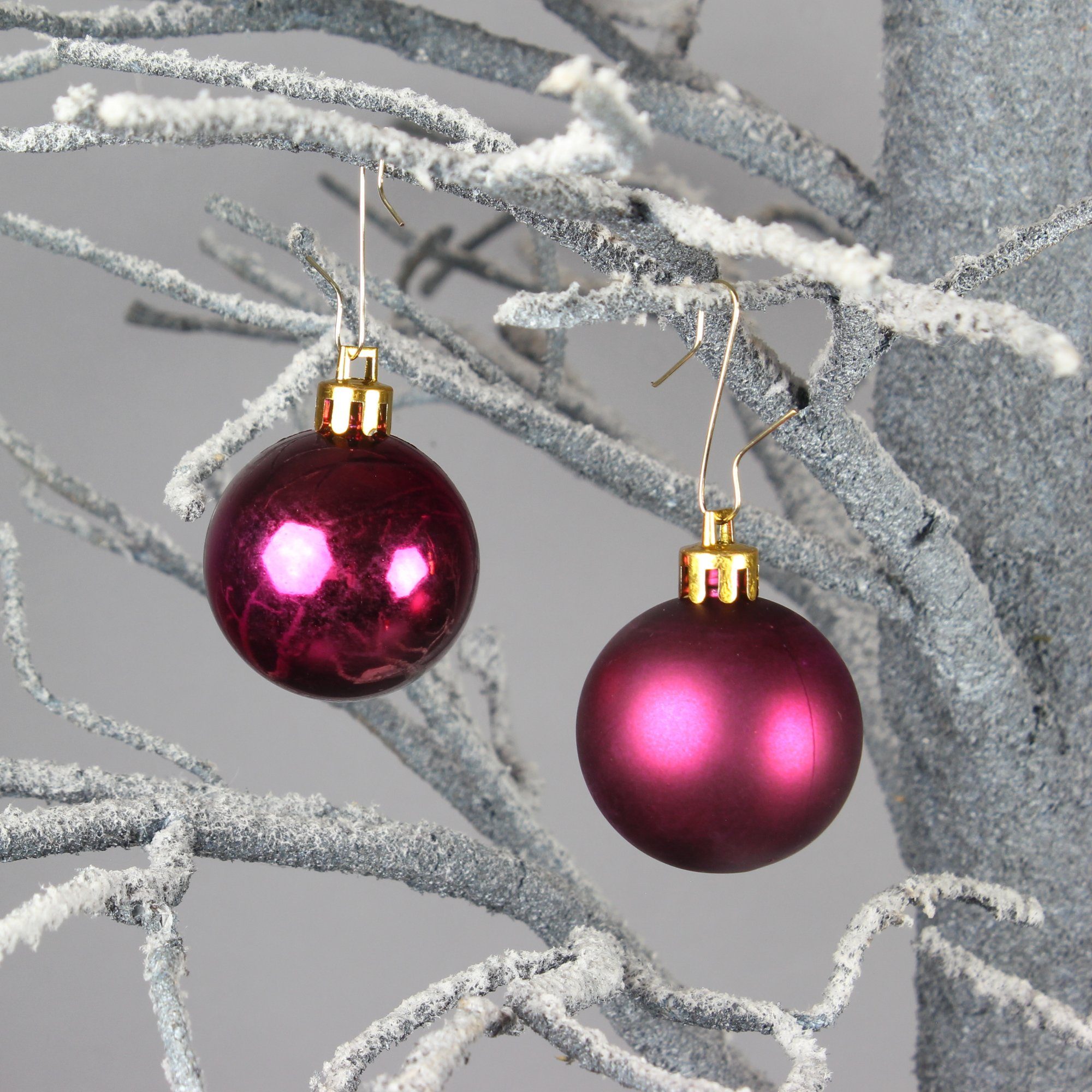 Lucht Weihnachtsbaumkugel Kugeln 4 Cm 48 Stück Bordeaux Von Lucht