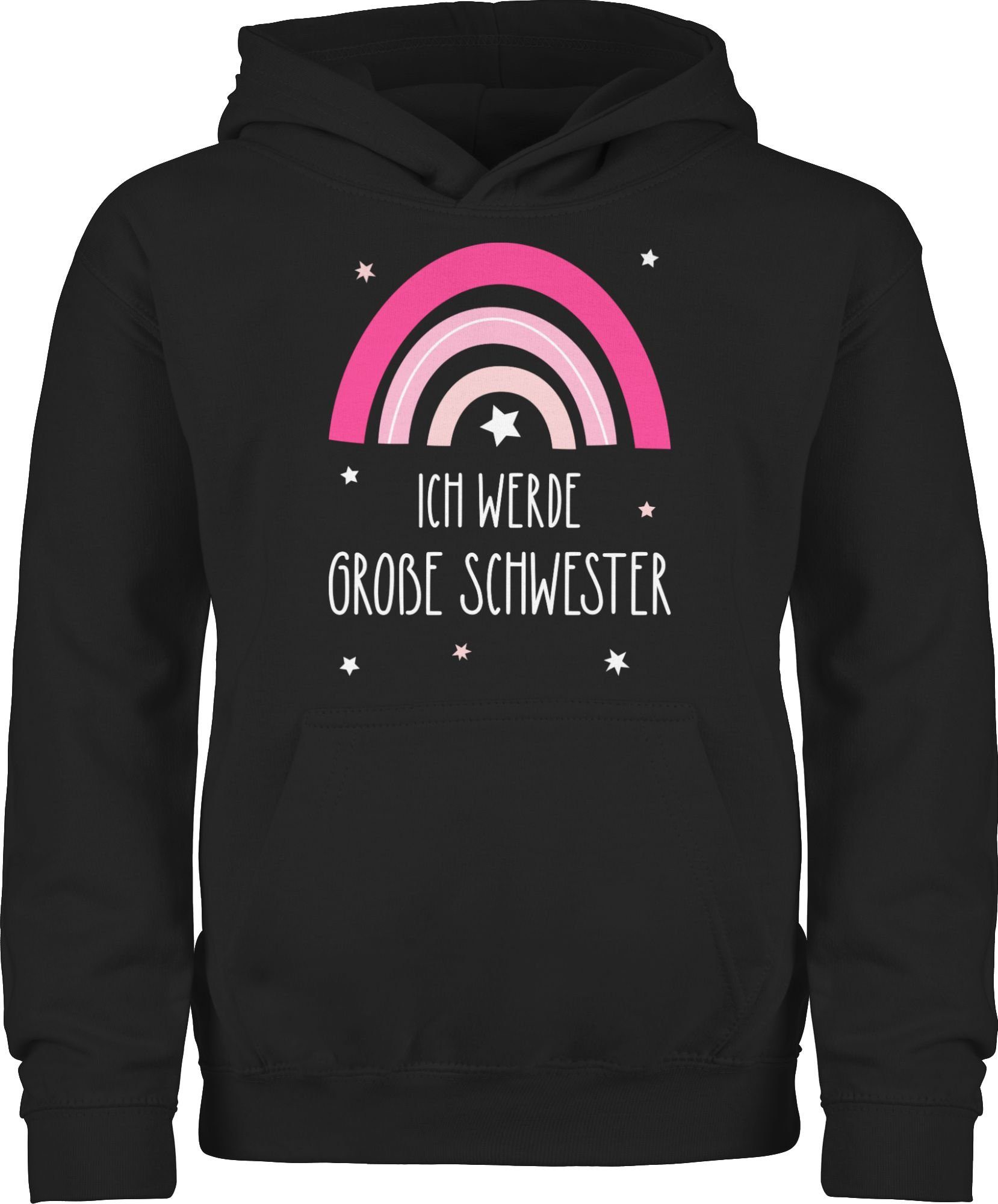 Shirtracer Hoodie Ich werde große Schwester - Regenbogen - grosse Schwester Große Schwester
