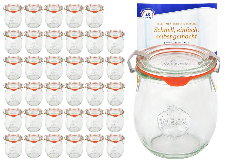 Mambocat Einmachglas 36er Set Weck Gläser 220 Ml Tulpengläser