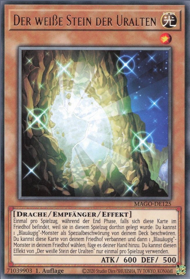 ReCollectibles Sammelkarte YuGiOh Karte Der weiße Stein der Uralten, Yu ... ReCollectibles Sammelkarte YuGiOh Karte Der weiße Stein der Uralten, Yu ...