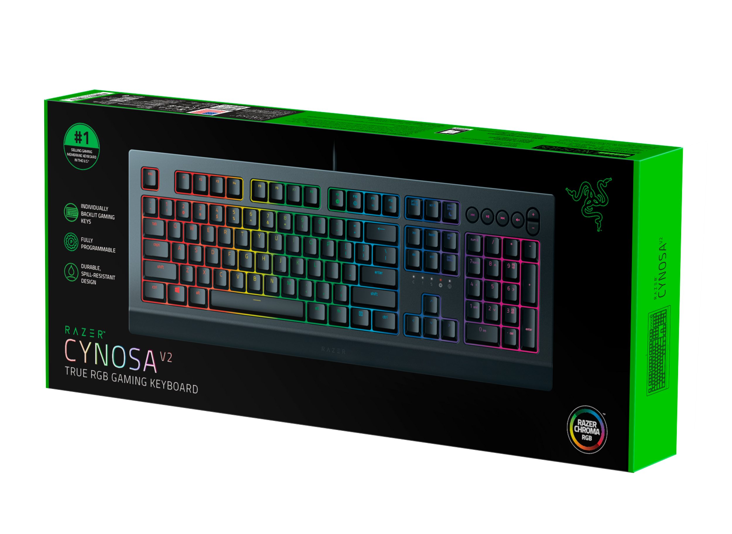 RAZER Cynosa V2 - German Layout Gaming-Tastatur, Vollständig ...
