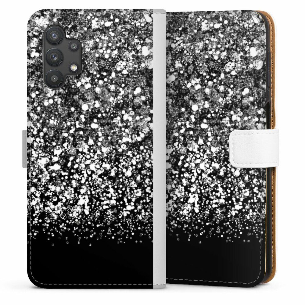Deindesign Handyhülle Glitzer Look Schneeflocken Muster Snow Fall
