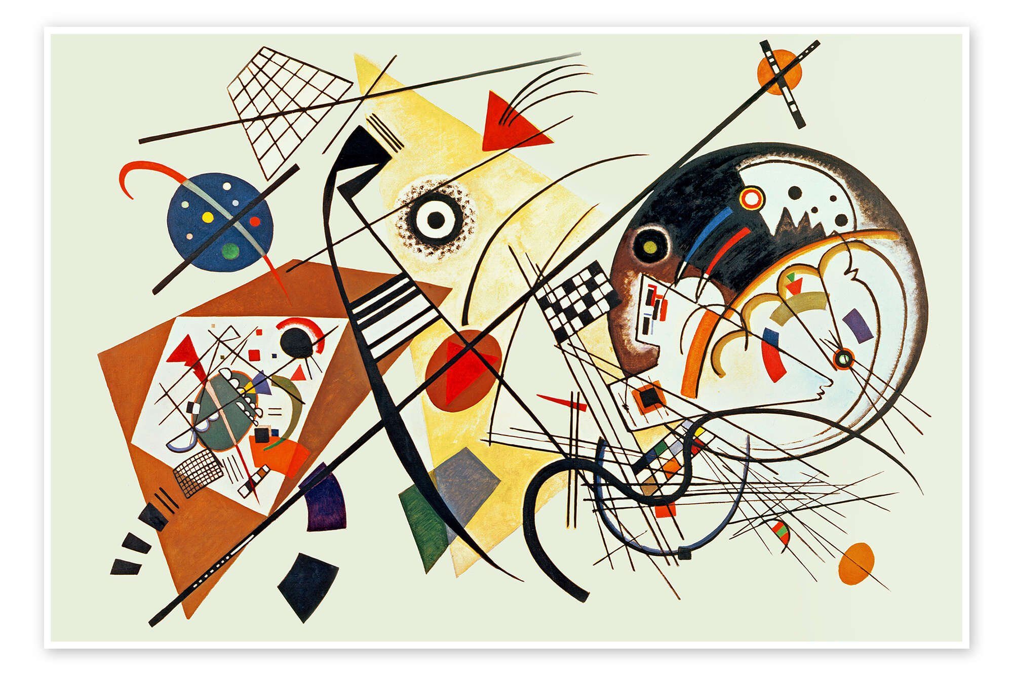 Posterlounge Poster Wassily Kandinsky Sich Kreuzende Linien 1923 Malerei