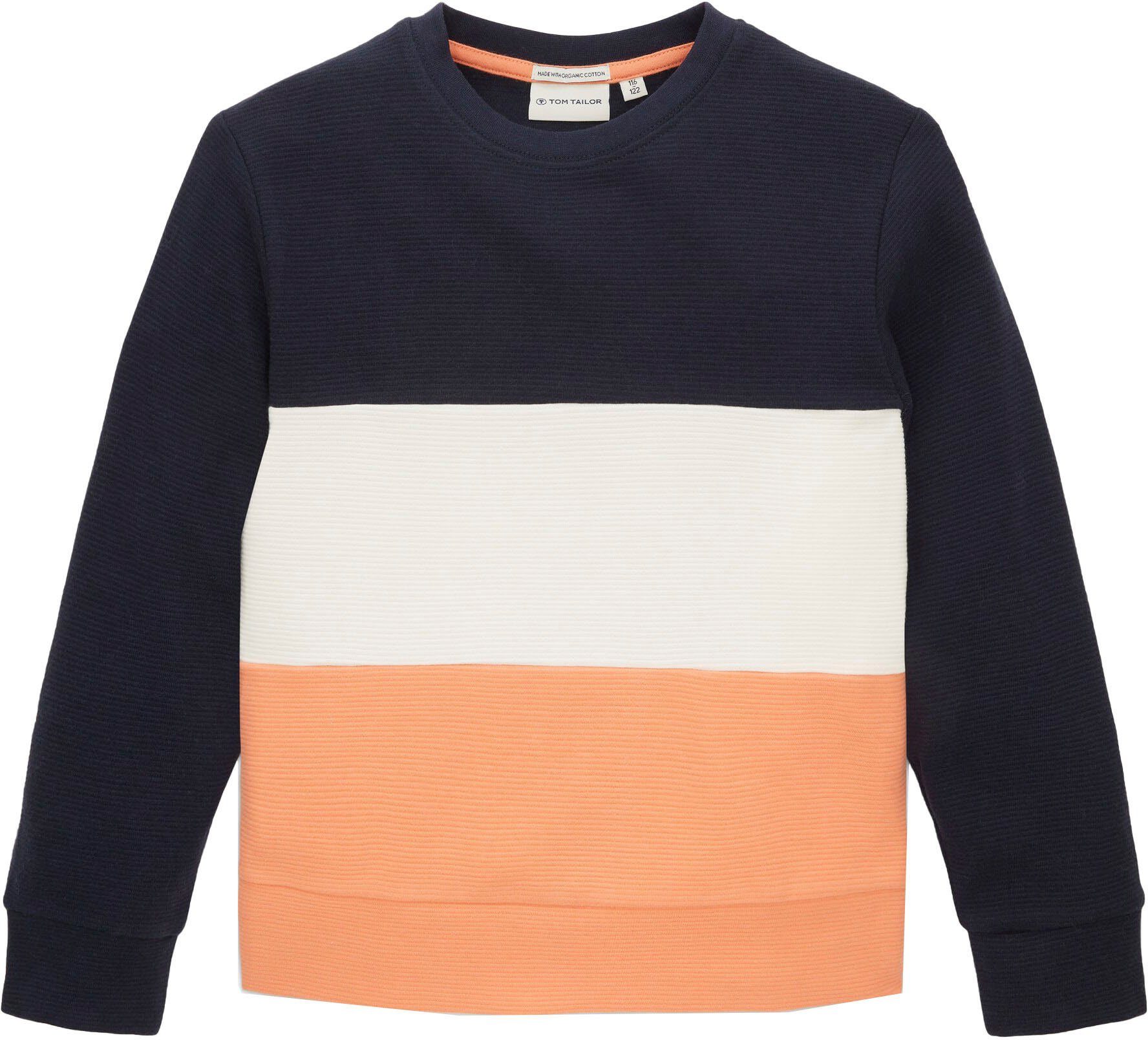 Tom Tailor Sweatshirt Sweatshirt Mit Colorblocking Von Tom Tailor