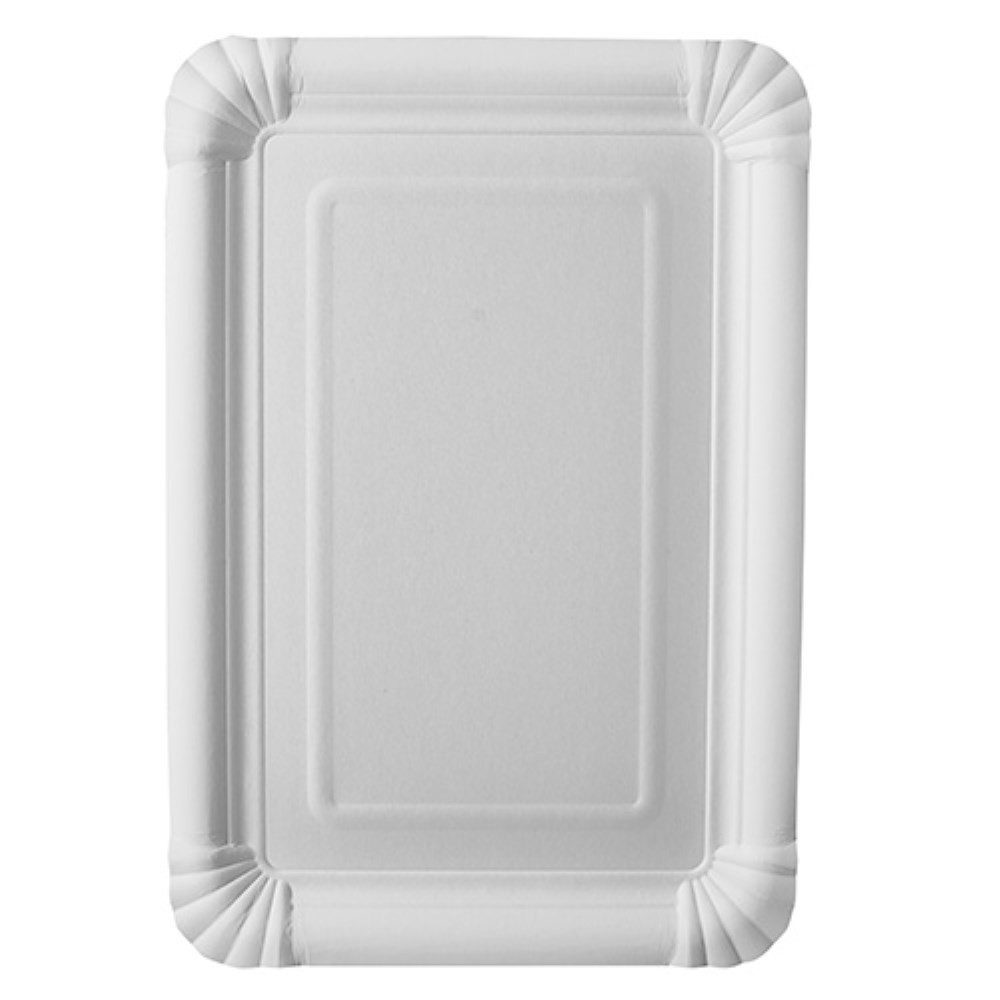 Papstar Pappteller 25 Teller Pappe Pure Eckig 165 Cm X 23 Cm Weiss