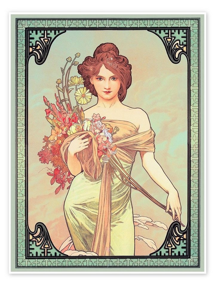 Posterlounge Poster Alfons Mucha, Die Vier Jahreszeiten - Frühling ... Posterlounge Poster Alfons Mucha, Die Vier Jahreszeiten - Frühling ...