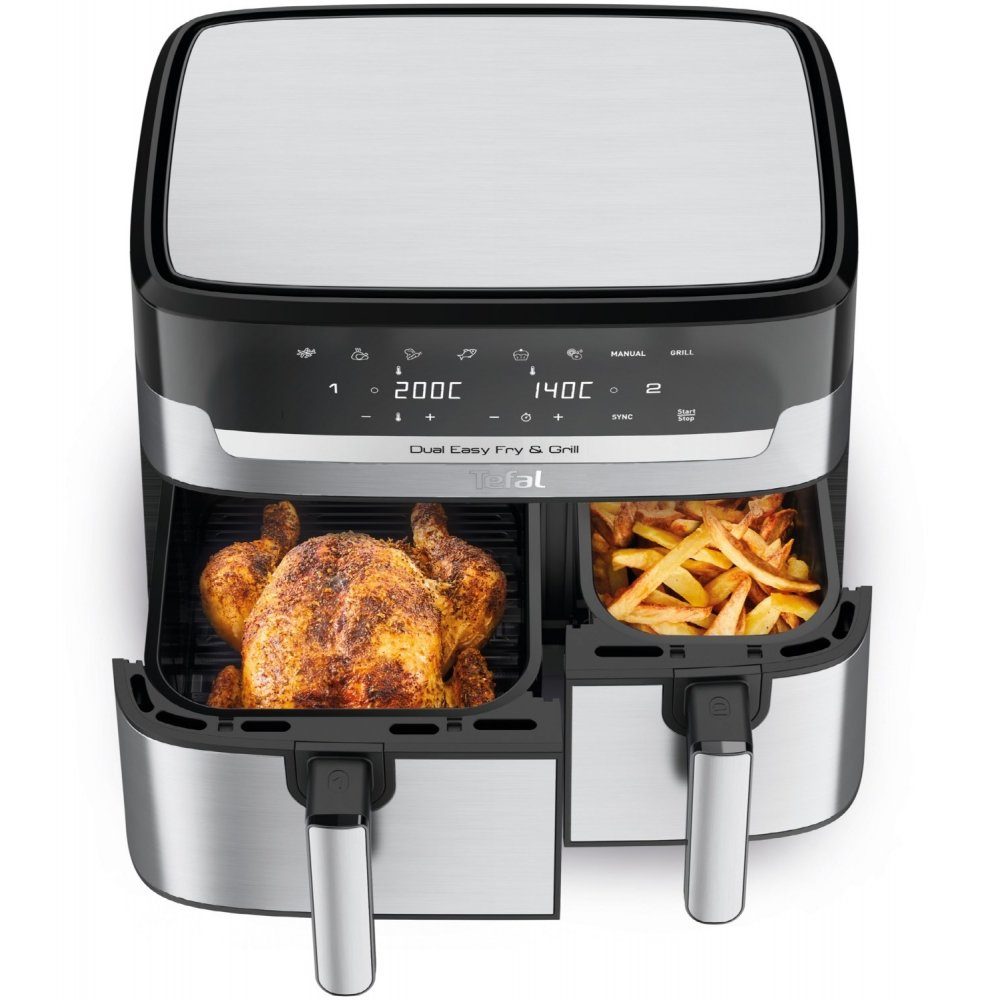 Tefal Heißluftfritteuse Ey905d Dual Easy Fry And Grill