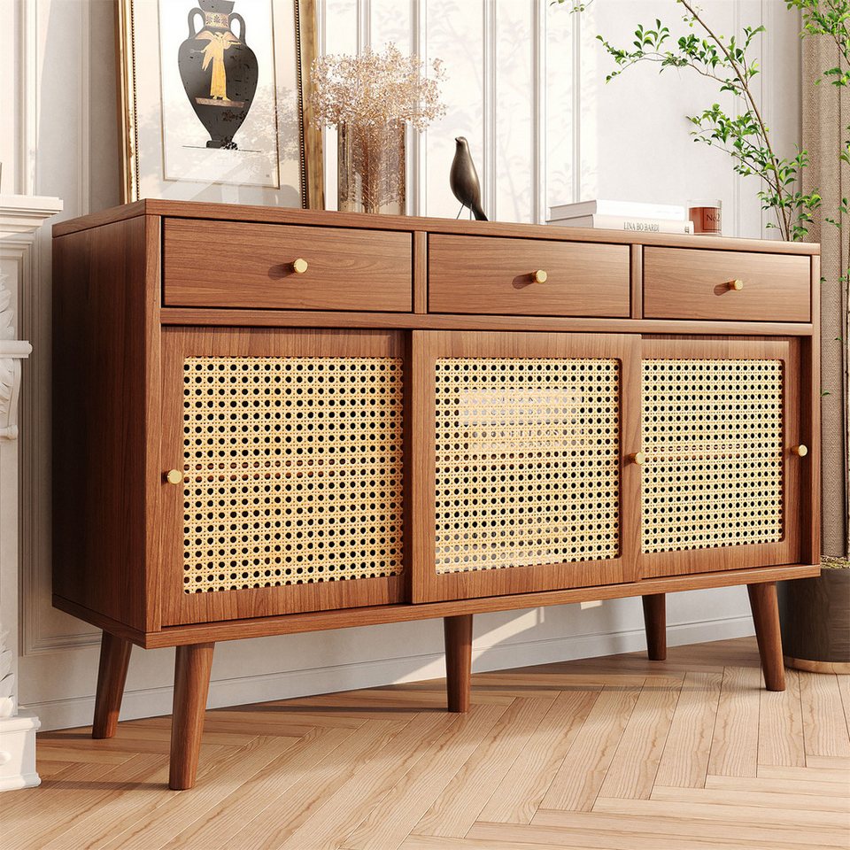 Autolock Sideboard Sideboard Mit 3 Schubladen Und 3 Schiebetüren