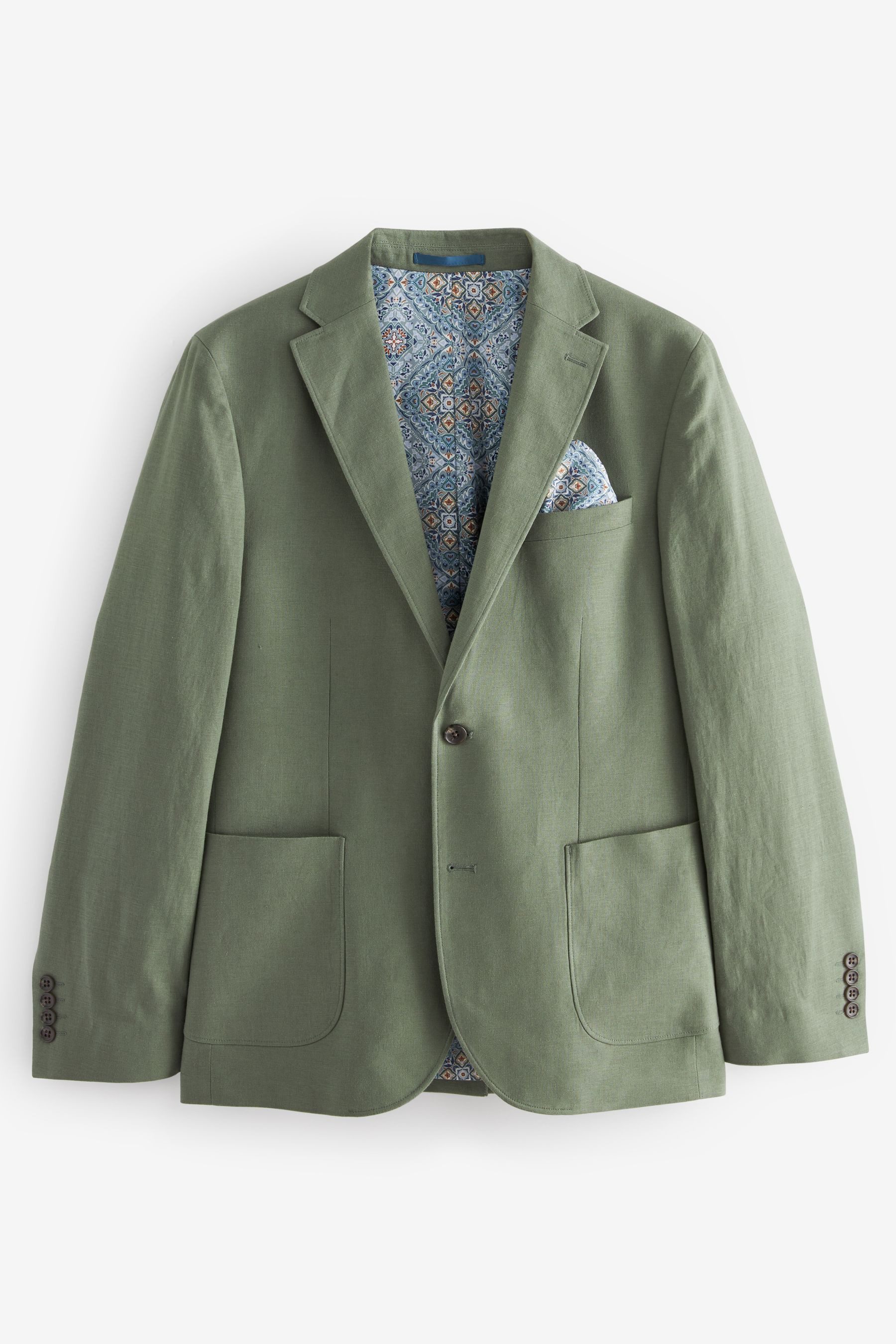Next Sakko Sakko aus Leinengemisch (1-tlg), Aktuelles Design aus England
