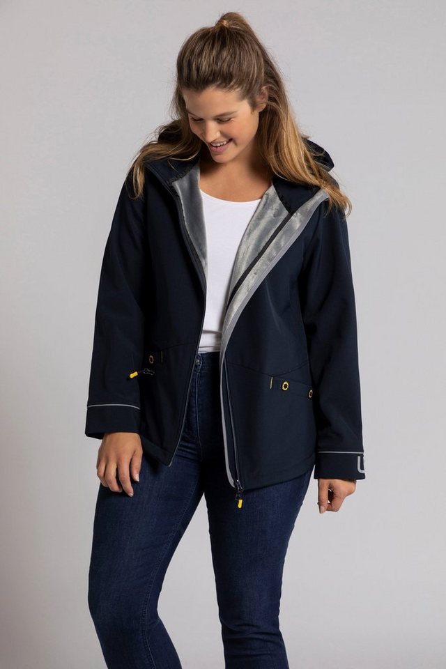 Ulla Popken Outdoorjacke Softshell Jacke Fleecefutter Kapuze 2 Wege