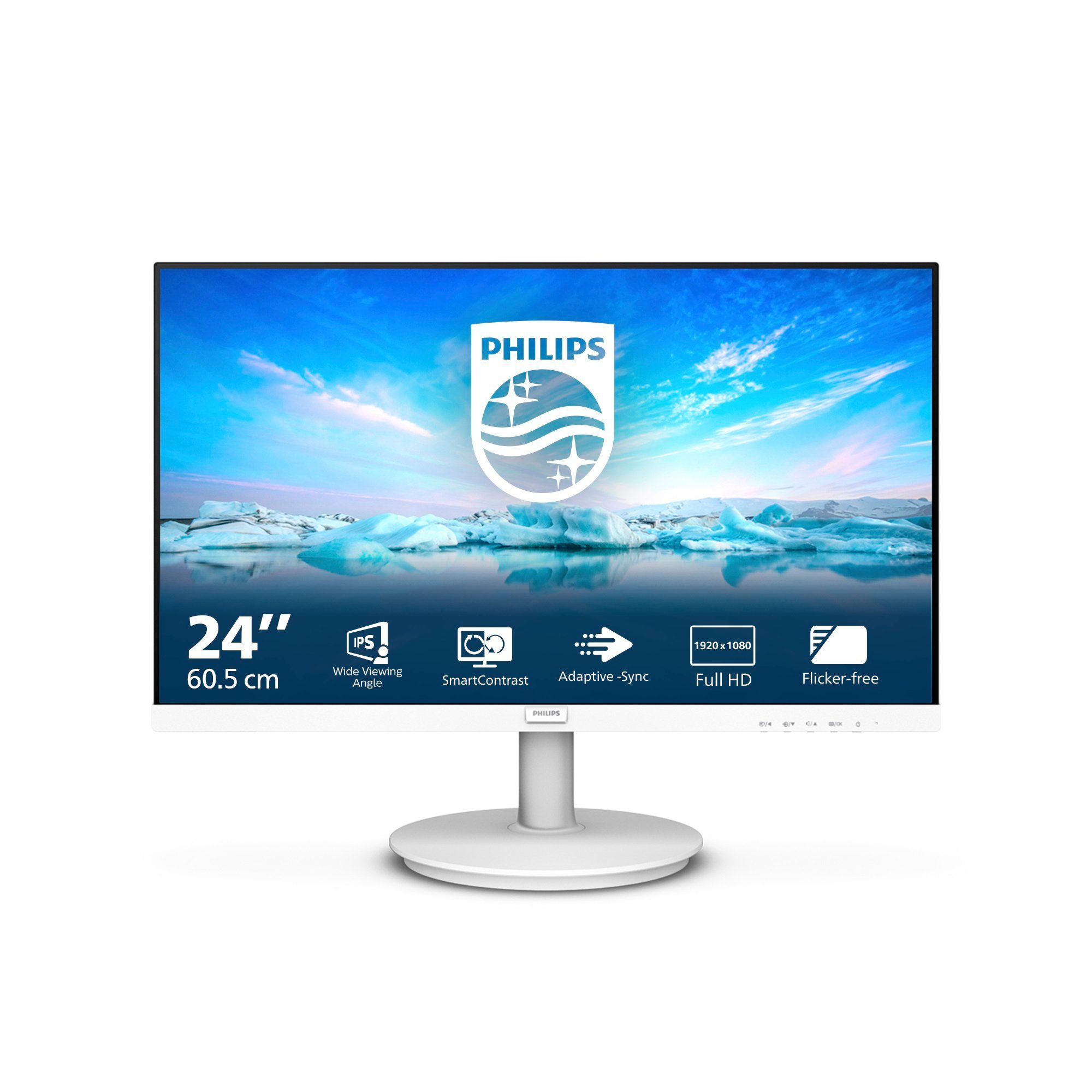 Philips 241V8AW LCD-Monitor (60,5 cm/24 ", 1920 x 1080 px, Full HD, 4 ms Reaktionszeit, 75 Hz ...