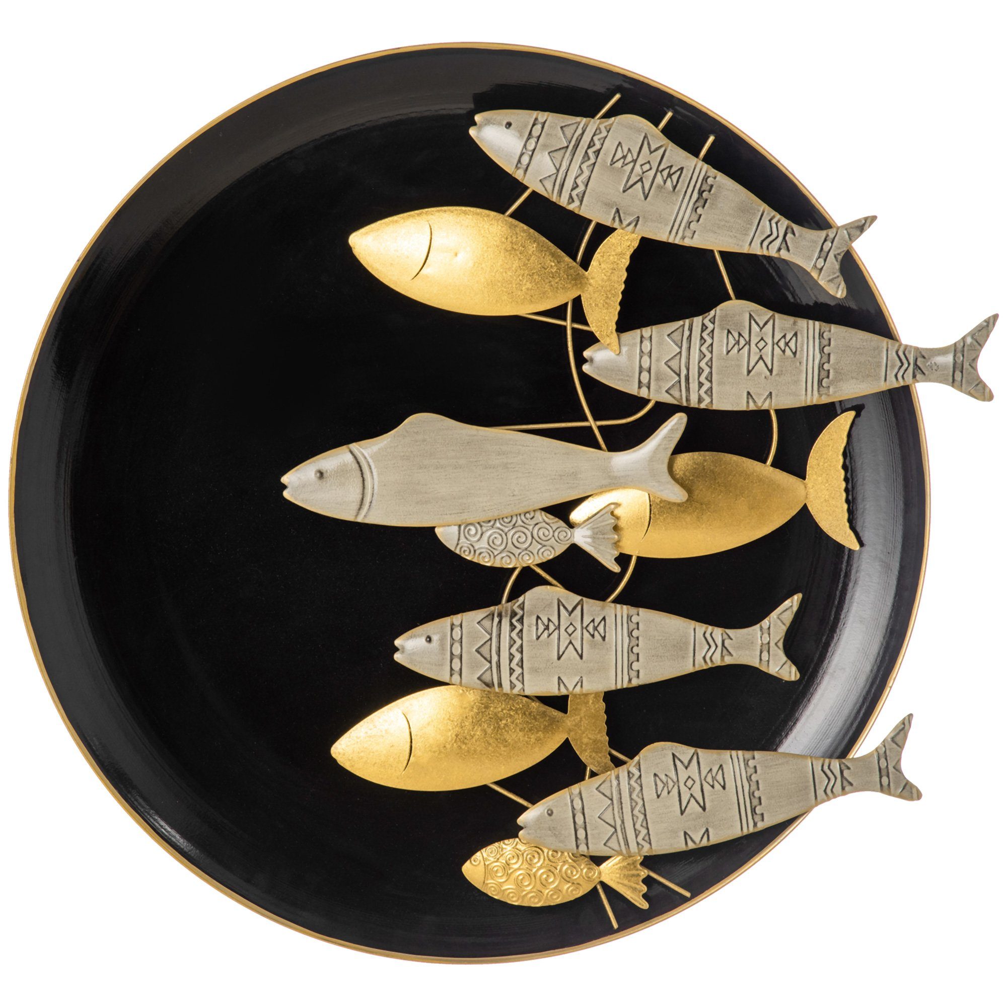 Homcom Wandbild Homcom Wanddekoration Mit Fischen 3d Effekt 78 Cm X 4