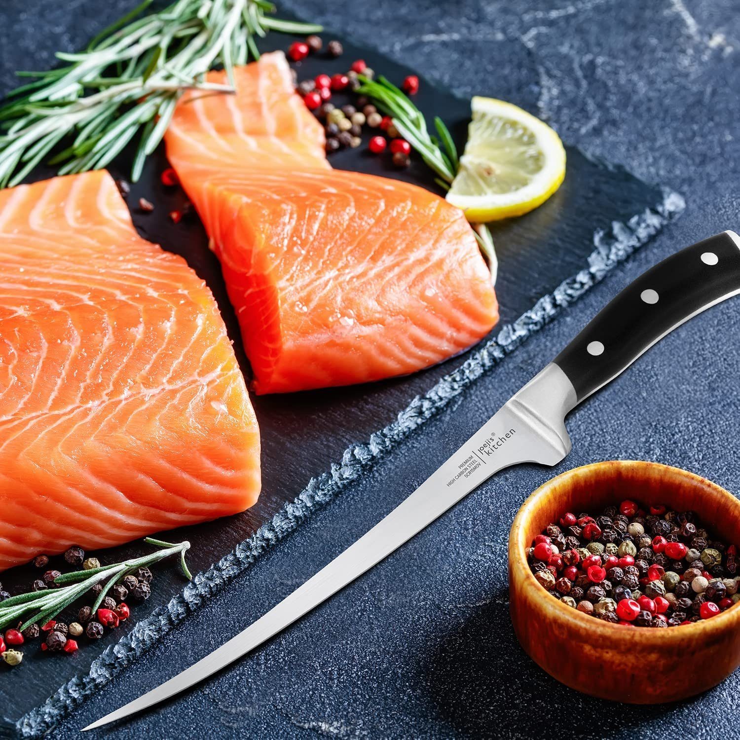 JOEJI’S KITCHEN Fischmesser Filetiermesser Fisch 32 cm scharf aus ...