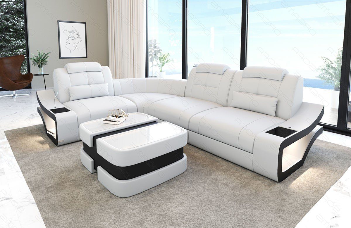 Sofa Dreams Ecksofa Leder Sofa Couch Elena L Form Ledercouch, L-Form ...