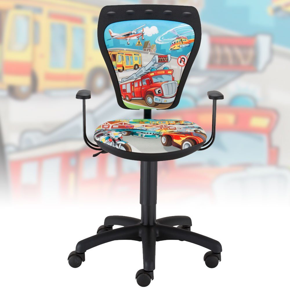 Nowystyl Schreibtischstuhl Schreibtischstuhl Kinderzimmer Autos Bunt
