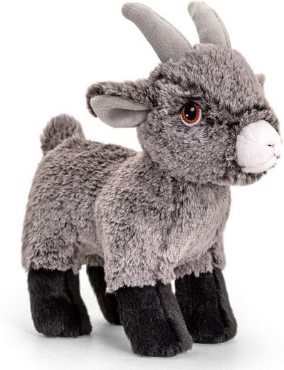 azzesso Kuscheltier »Ziege« (1-St., 20 cm), flauschiges Stofftier, Grau ...