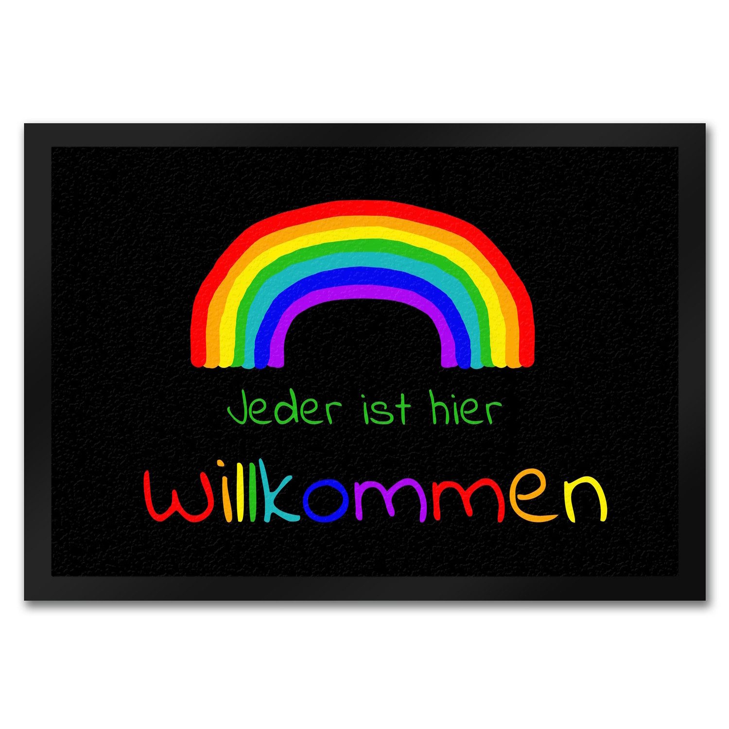 Speecheese Fußmatte Regenbogen Fußmatte In 35x50 Cm Mit Spruch Jeder