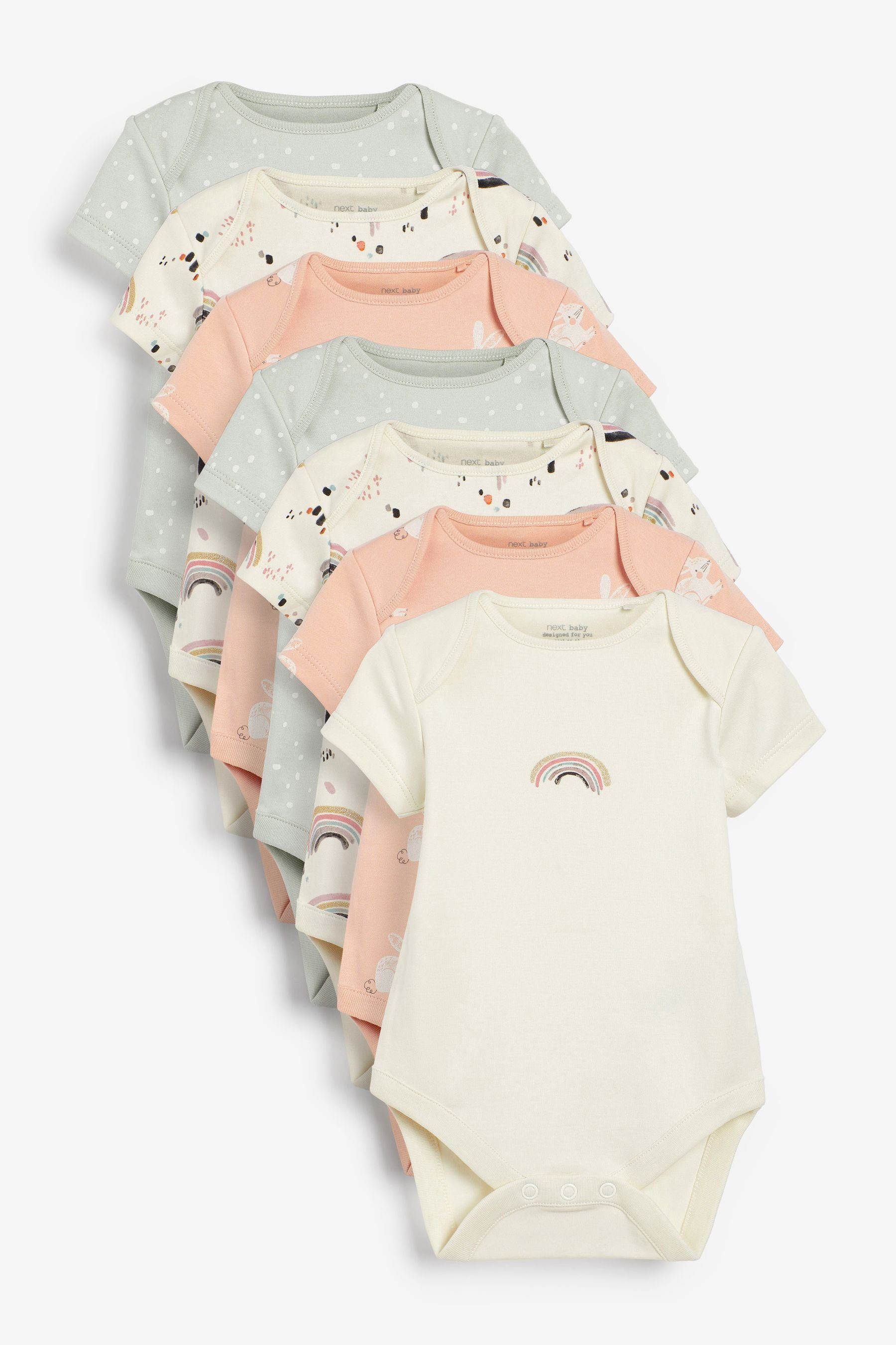 Next Body Kurzärmelige Babybodys, 7er-Pack (7-tlg)