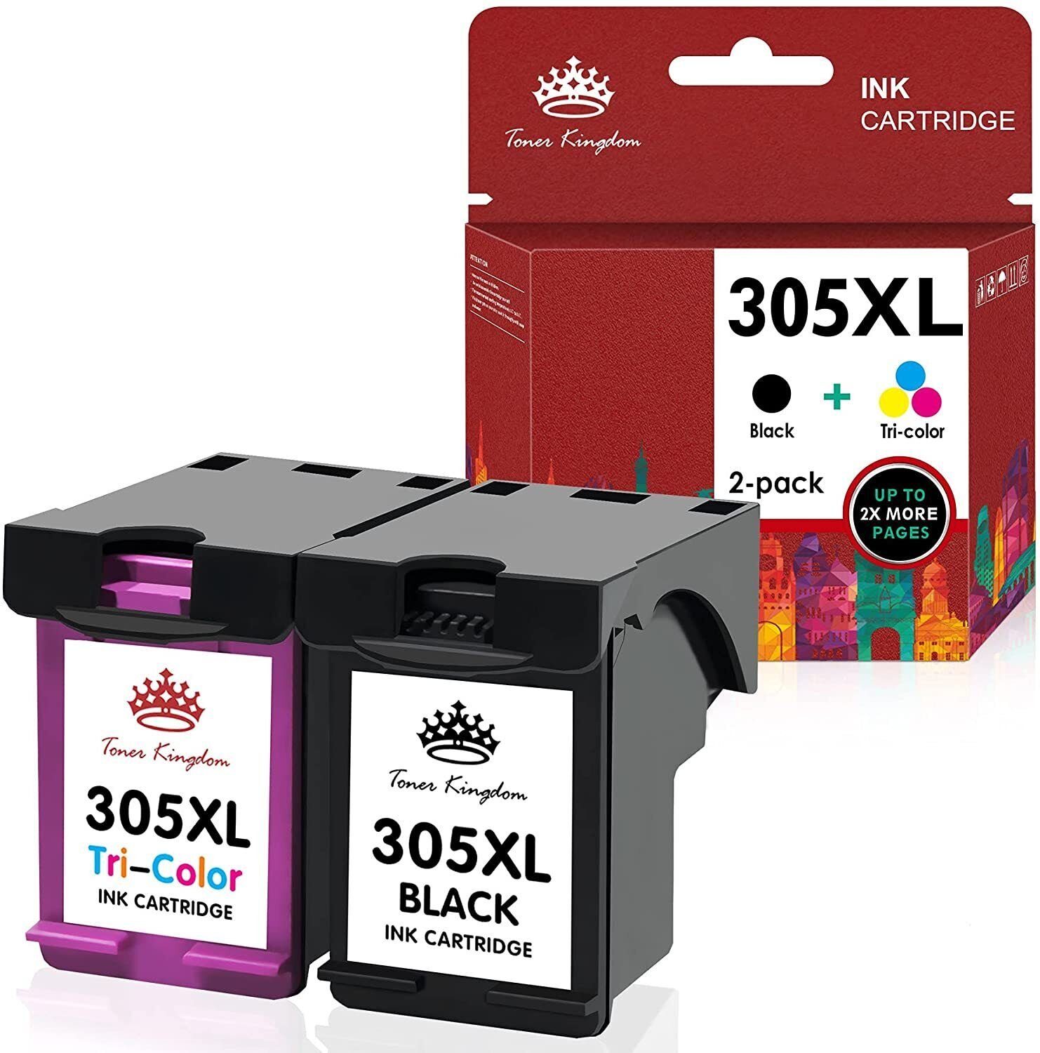 Toner Kingdom 2x 305 Xl Kompatibel Für Hp 305xl 600 Seiten