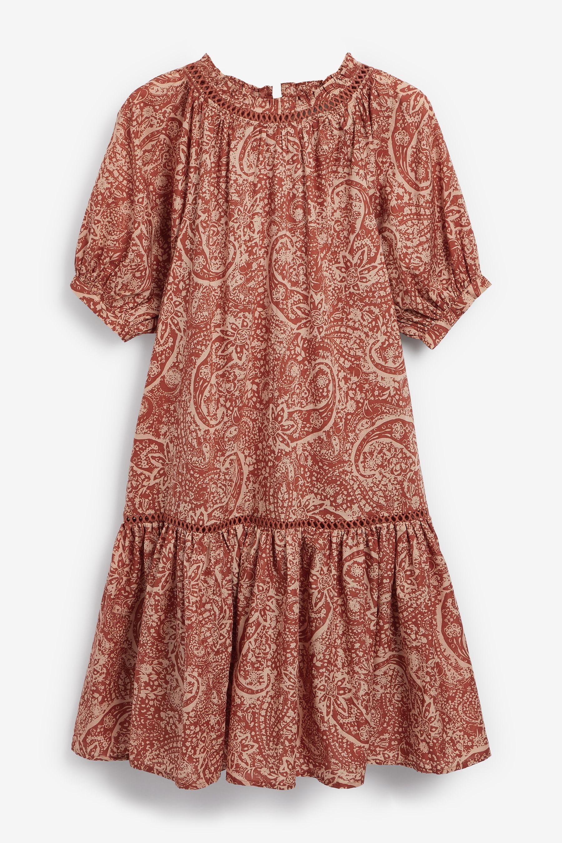 Next Sommerkleid Kurzes Kleid Mit Puffärmeln 1 Tlg