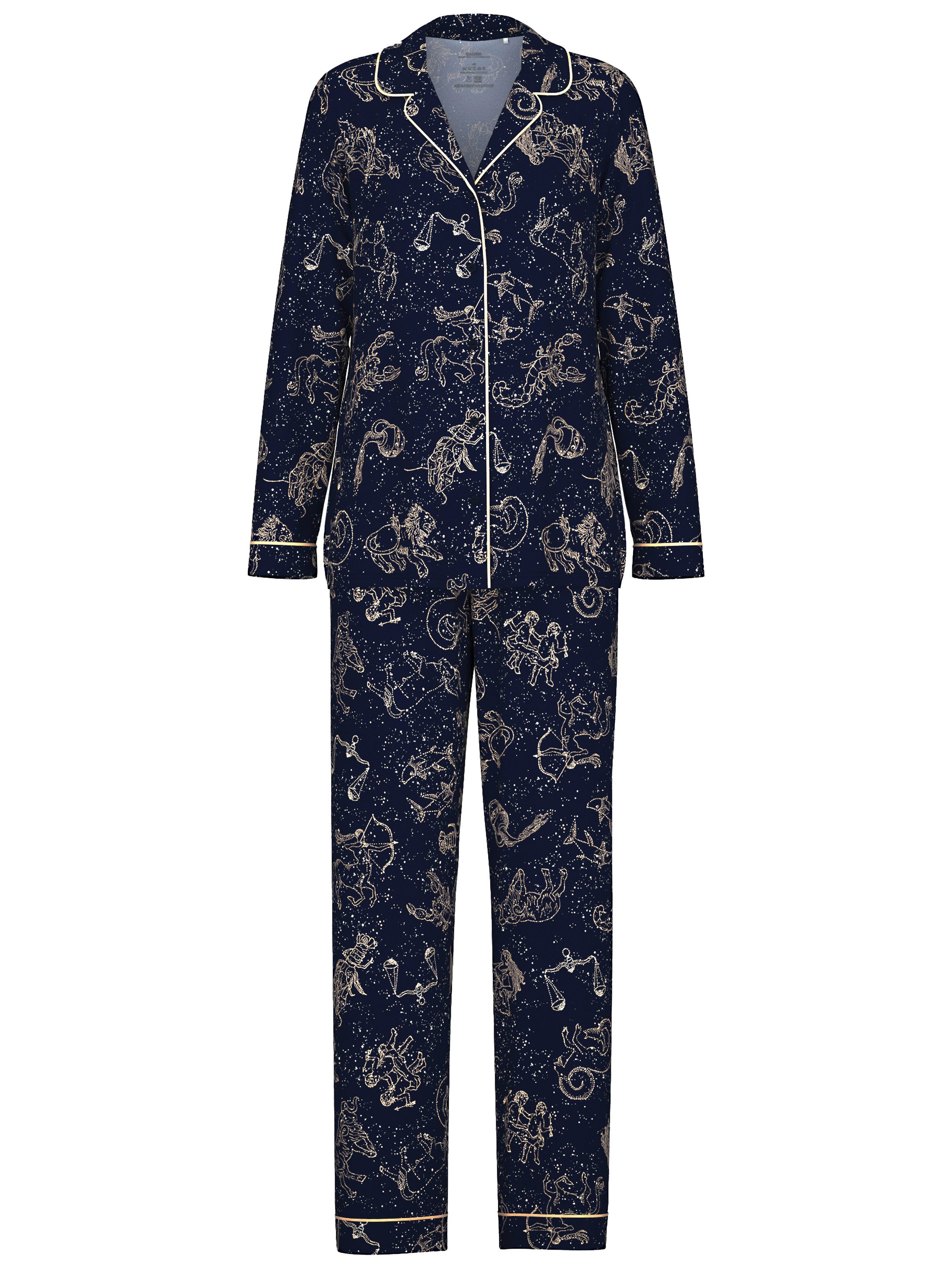 CALIDA Pyjama Winter Dreams (2 tlg), Klassischer Pyjama mit Hemdjacke